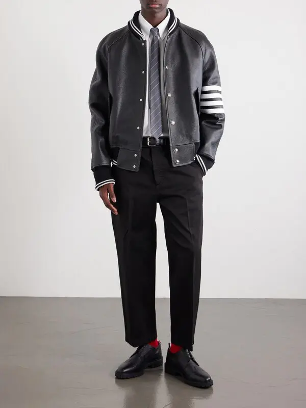 Thom Browne Logo-appliquéd 4-bar Embroidered Cotton-oxford Shirt - White