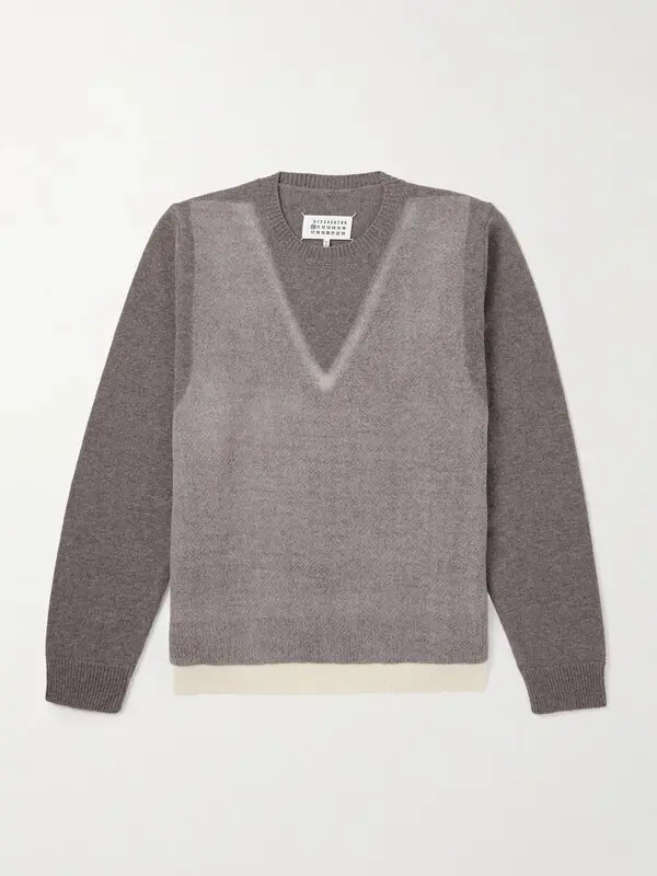 MAISON MARGIELA Fused Brushed Virgin Wool Sweater