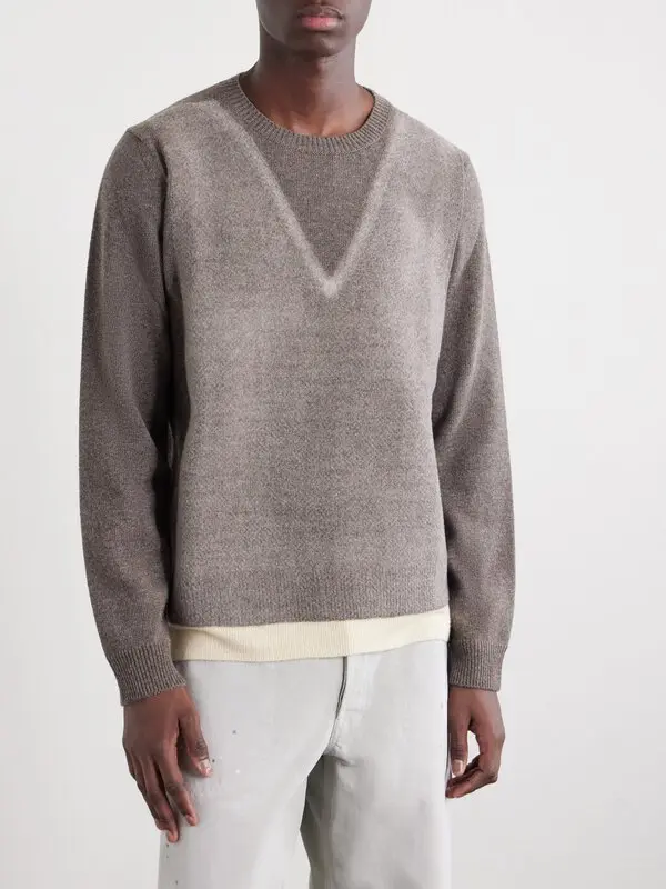 MAISON MARGIELA Fused Brushed Virgin Wool Sweater
