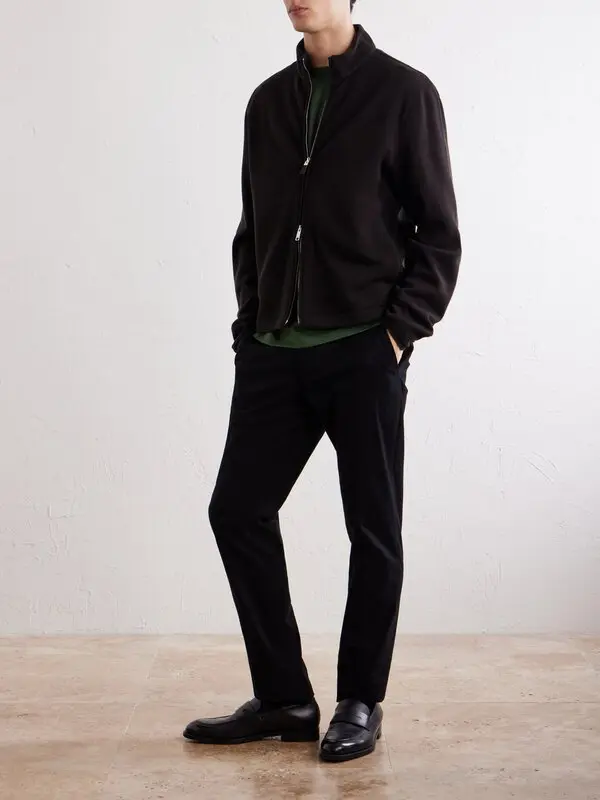 Zegna Straight-leg Stretch Cotton-twill Trousers