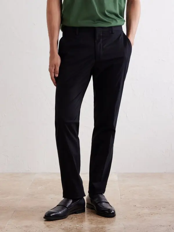 Zegna Straight-leg Stretch Cotton-twill Trousers