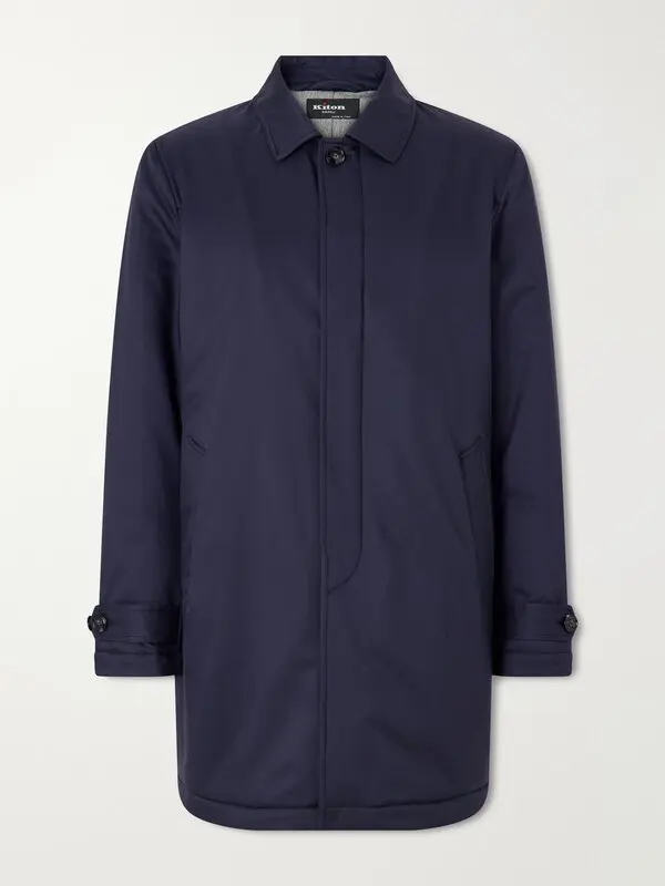 Kiton Reversible Padded Twill Jacket - Blue