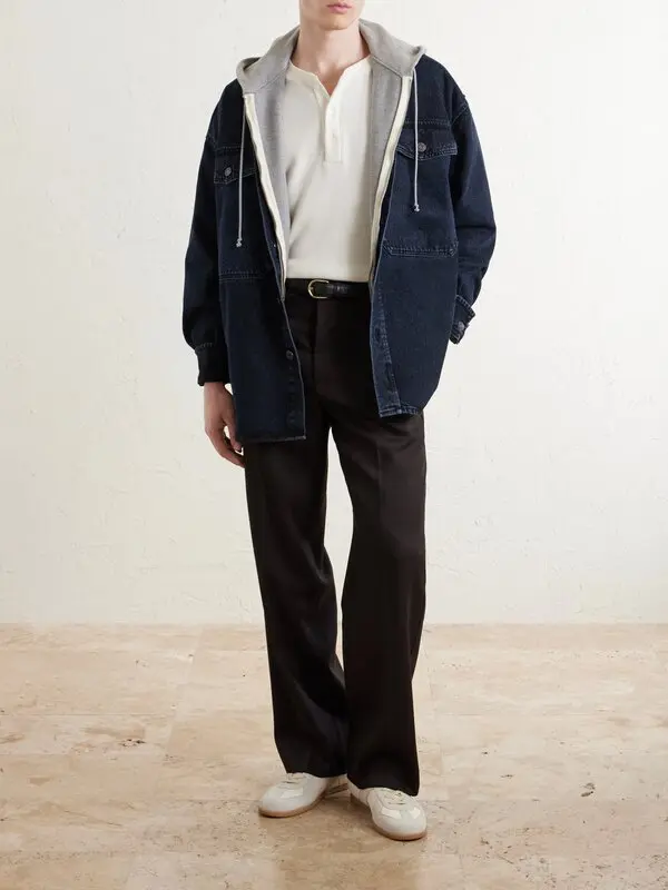 A.PRESSE Waffle-knit Cotton And Cashmere-blend Henley T-shirt