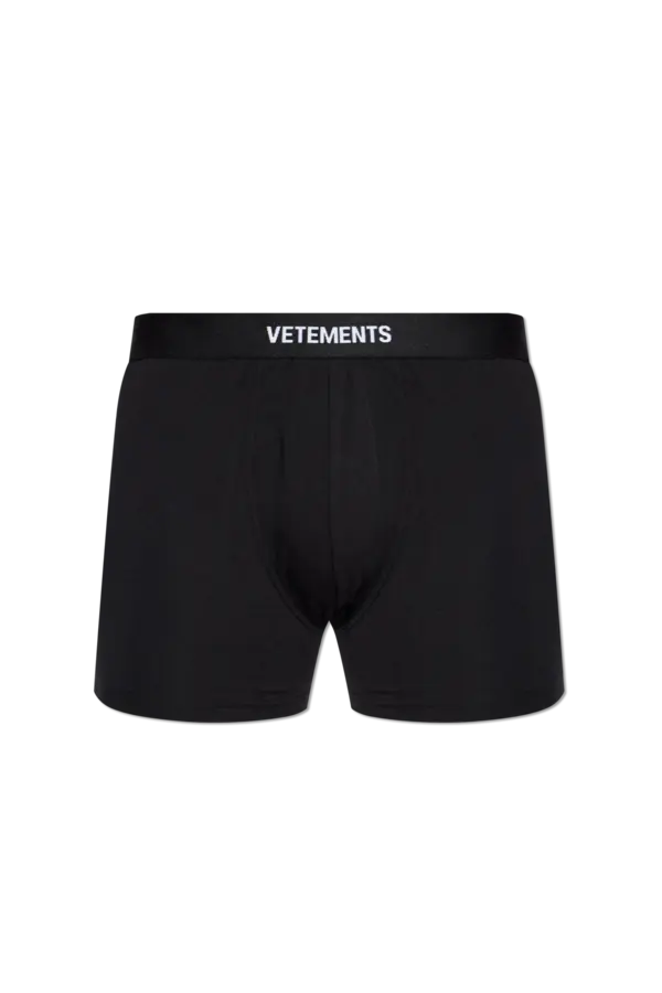 Vetements Boxers With Logo - Black