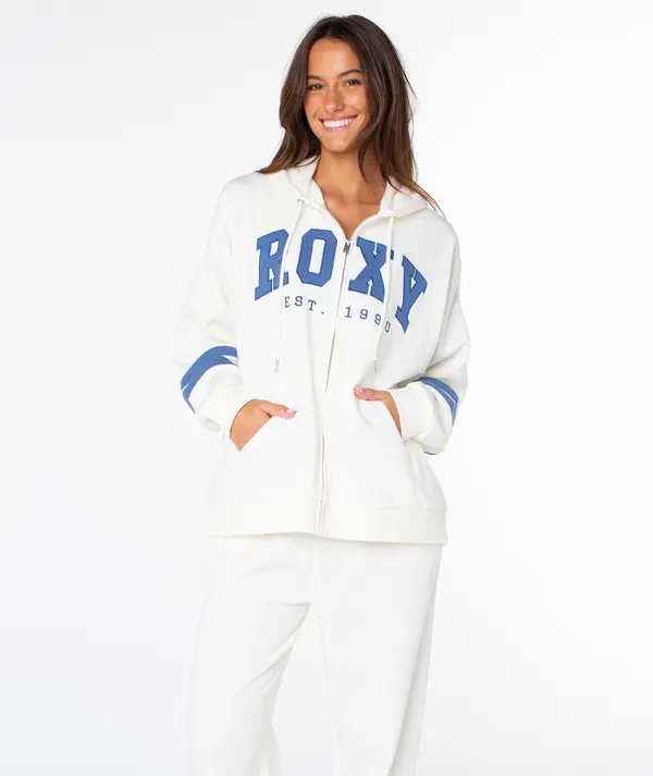 Roxy Sunset Zip Top - Cloud Dancer End Game
