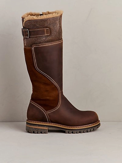 Overland S Tabitha Shearling-lined Suede And Leather Boots