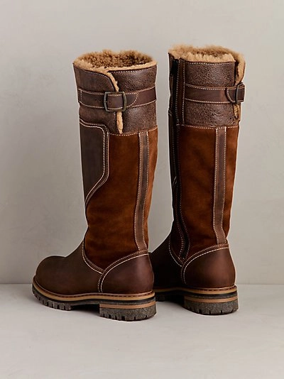 Overland S Tabitha Shearling-lined Suede And Leather Boots