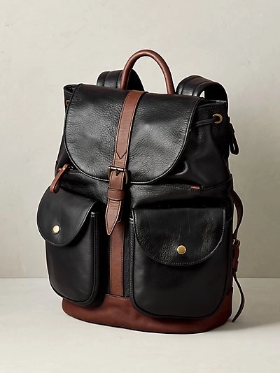 Overland Fairfield Leather Backpack - Black