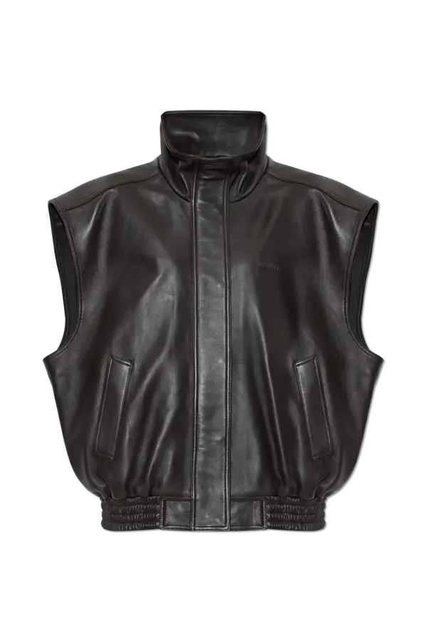 Balenciaga Leather Vest - Brown
