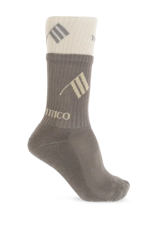 Attico Cotton Socks With Logo