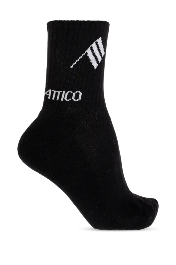 Attico Cotton Socks - Black