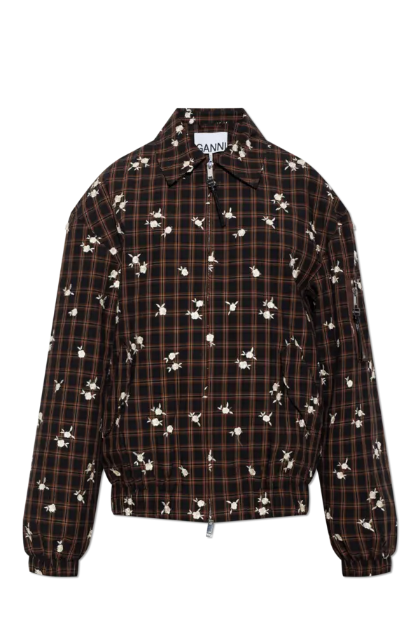 GANNI Jacket With Floral Motif