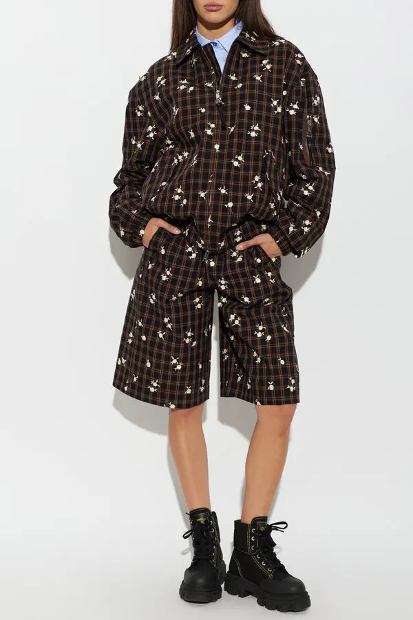 GANNI Jacket With Floral Motif