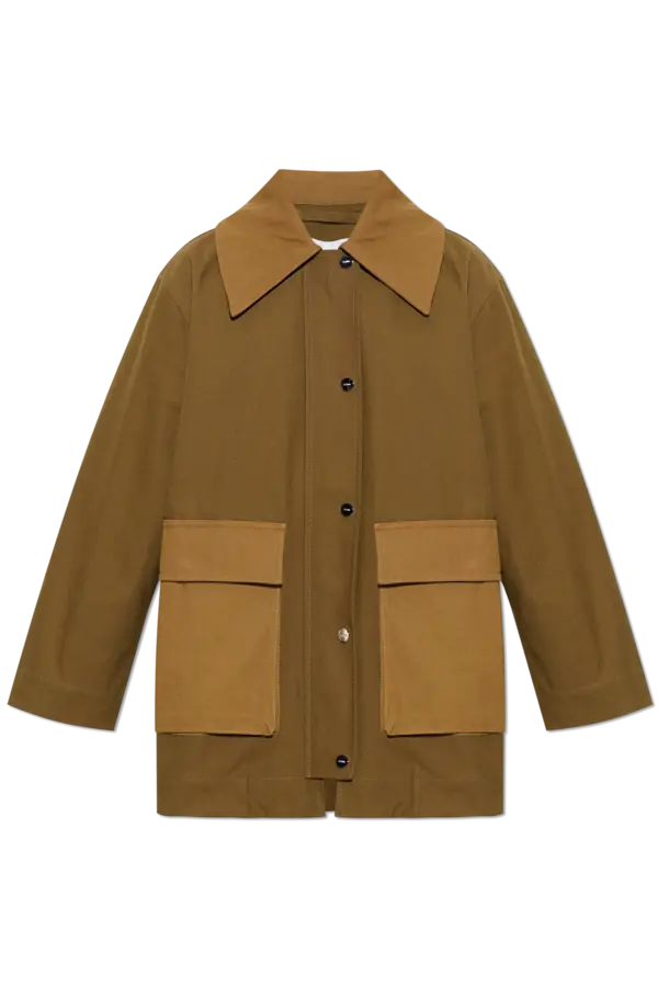 GANNI Cotton Jacket With Pocket