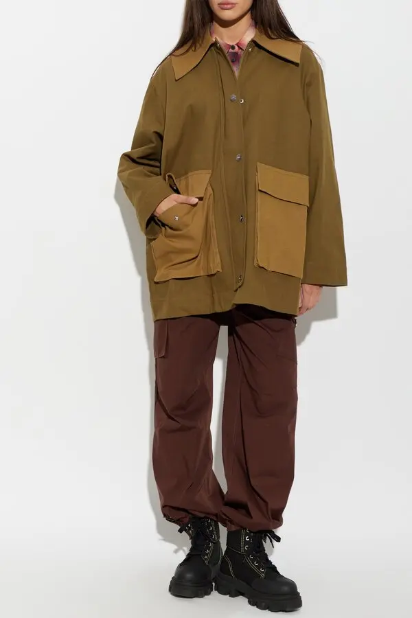 GANNI Cotton Jacket With Pocket