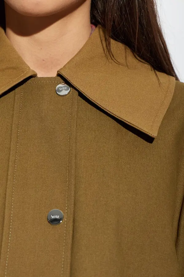 GANNI Cotton Jacket With Pocket