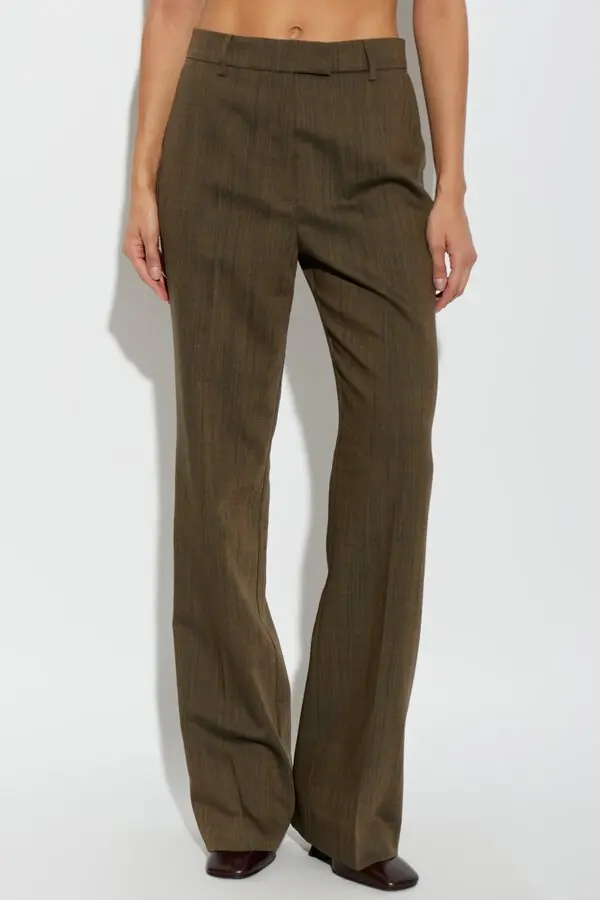 GANNI Wool Pleated Trousers