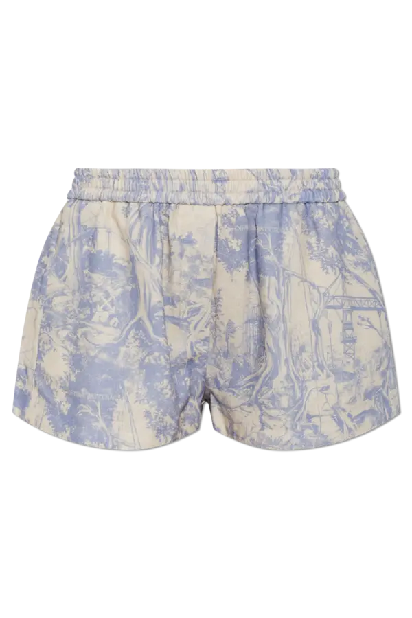 Off-White Printed Shorts - Purple