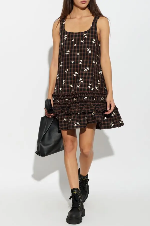 GANNI Dress With Floral Motif