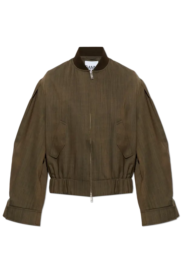 GANNI Wool Bomber Jacket