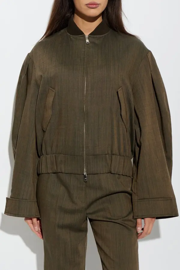 GANNI Wool Bomber Jacket