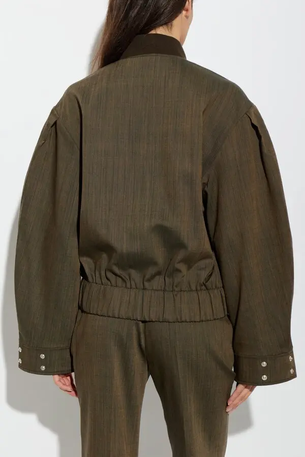 GANNI Wool Bomber Jacket