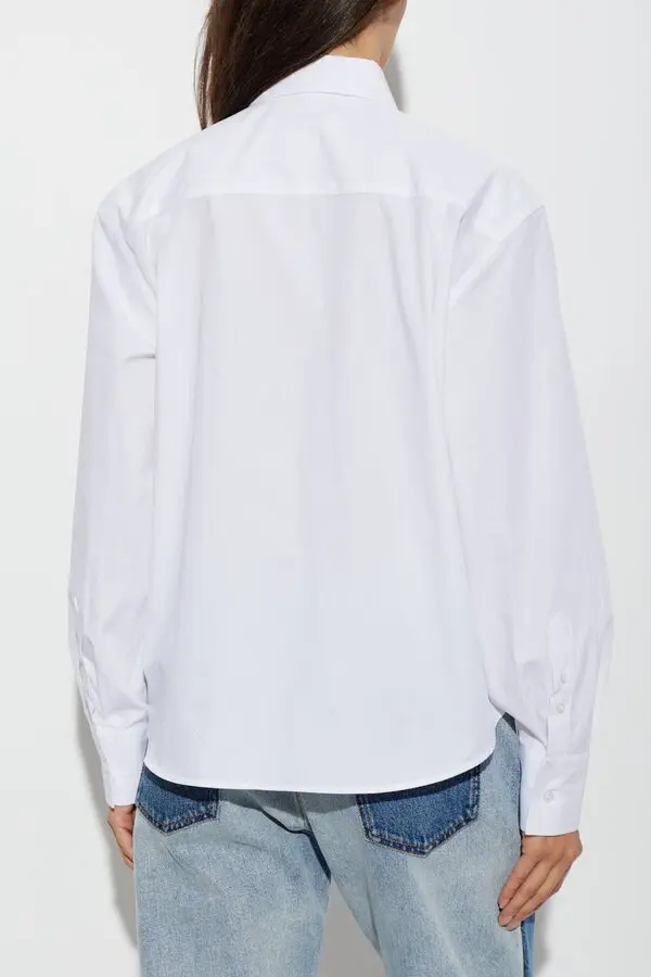 Off-White Shirt With Embroidered Logo