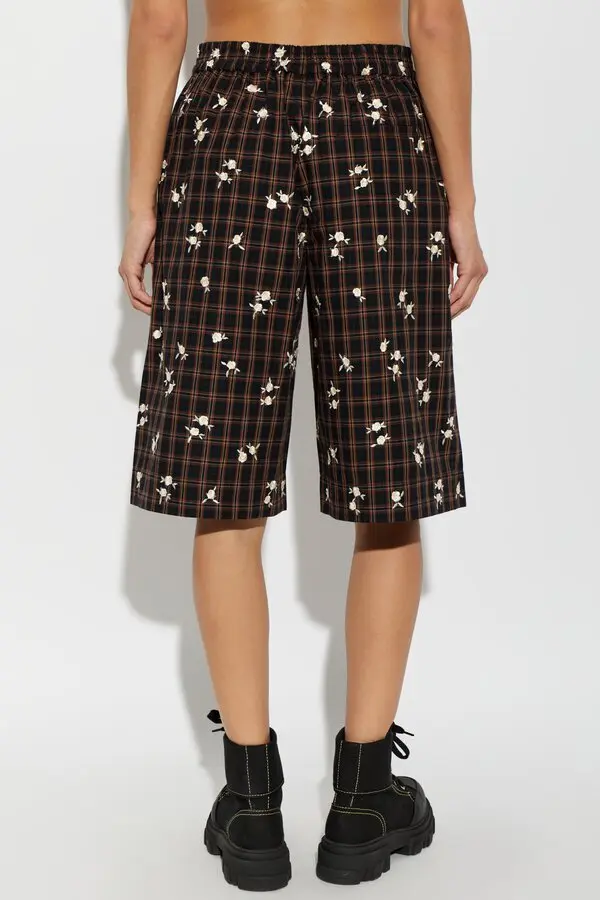 GANNI Floral Print Shorts