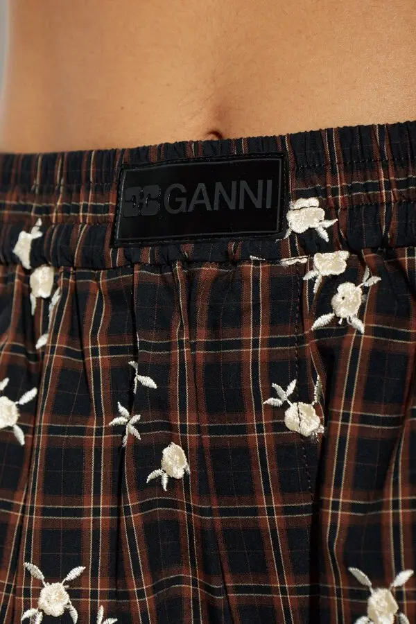 GANNI Floral Print Shorts