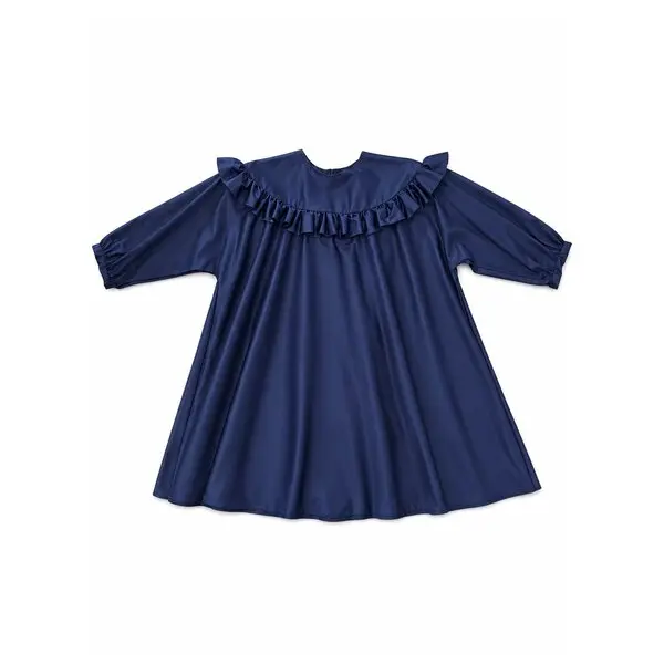 ELFIE Cristina Navy Cotton Dress