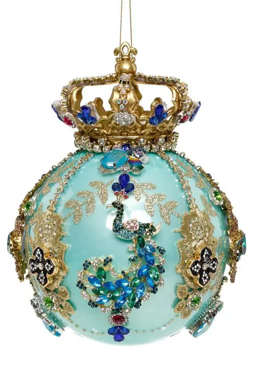 MARK ROBERTS Crown Jewels Ornament - Light Turquoise