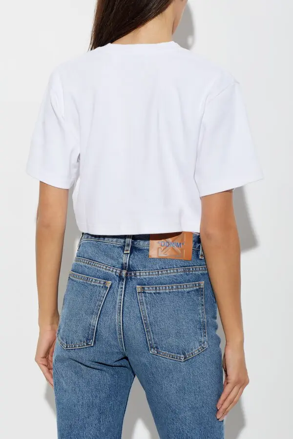 Off-White Loose-fit Ribbed T-shirt