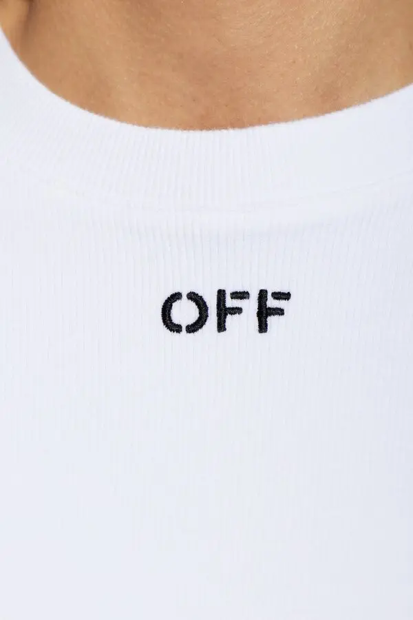 Off-White Loose-fit Ribbed T-shirt