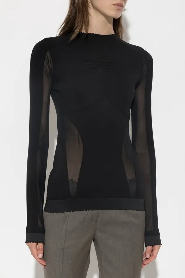 Attico Top With Transparent Inserts