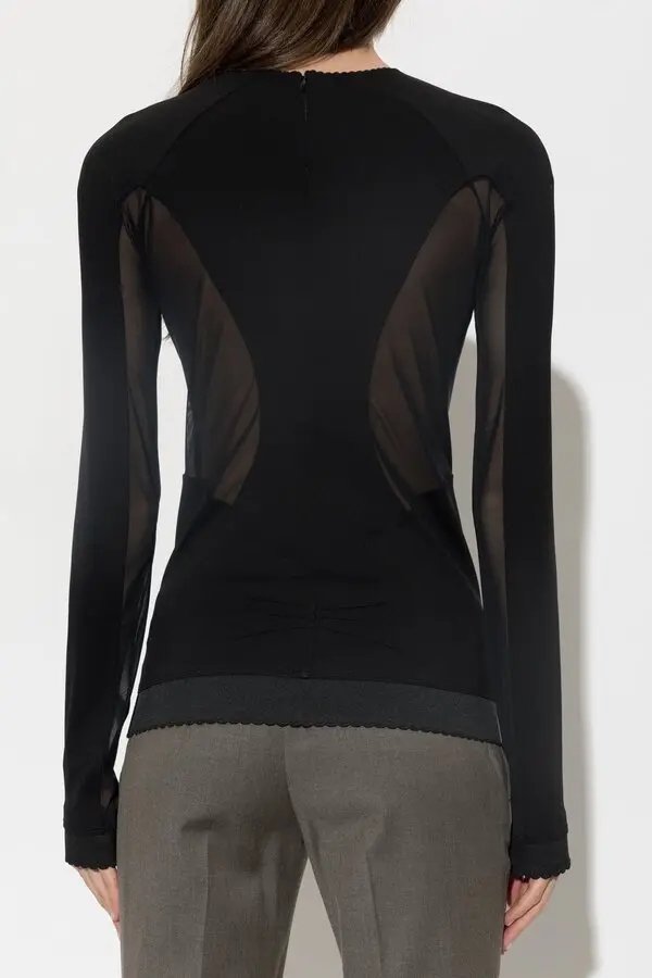 Attico Top With Transparent Inserts
