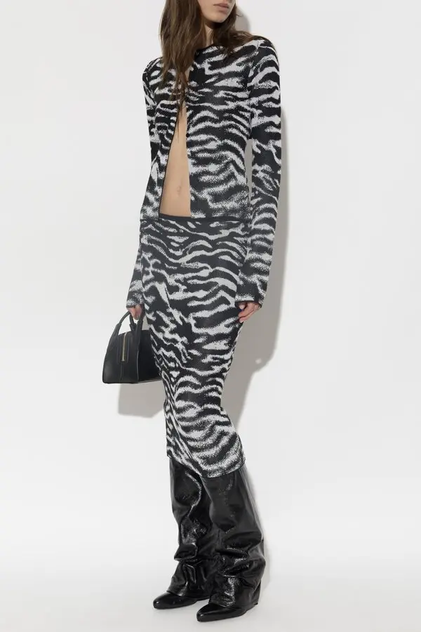 Attico Animal Print Cardigan