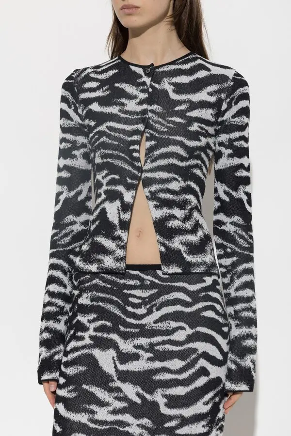 Attico Animal Print Cardigan