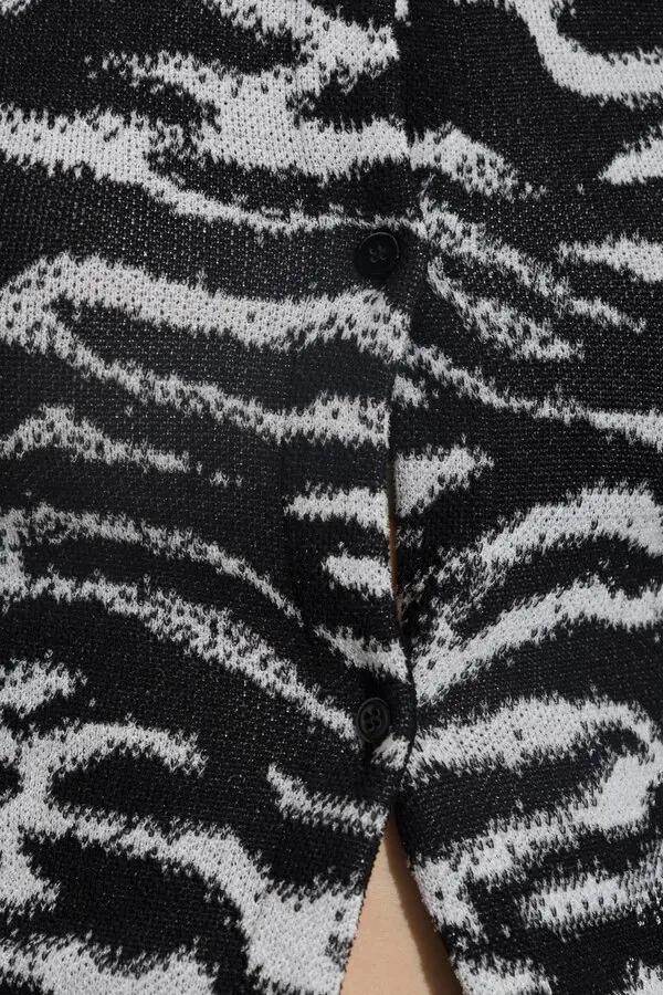 Attico Animal Print Cardigan