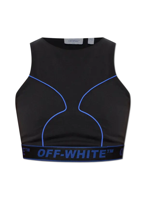 Off-White Cropped Top With Logo