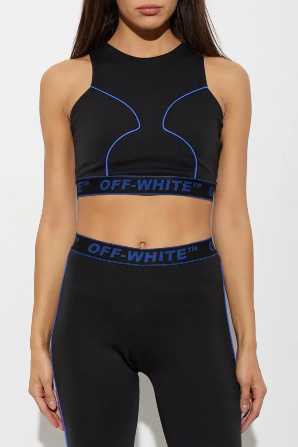 Off-White Cropped Top With Logo