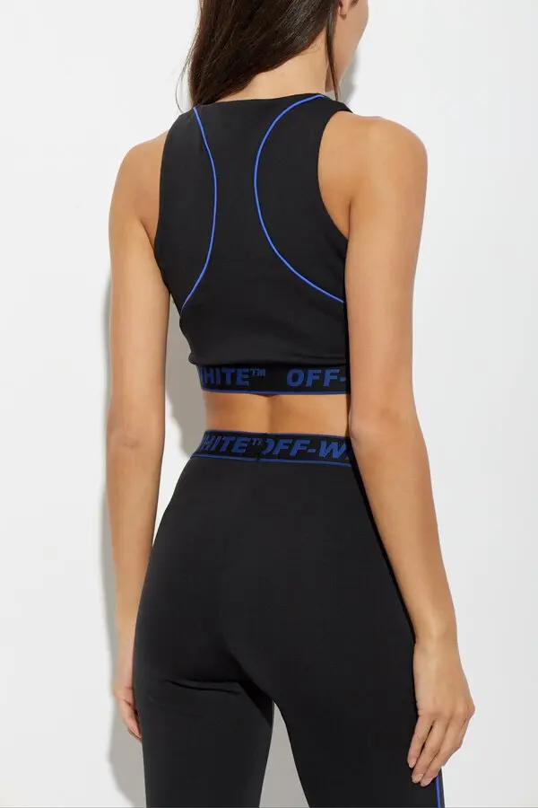 Off-White Cropped Top With Logo
