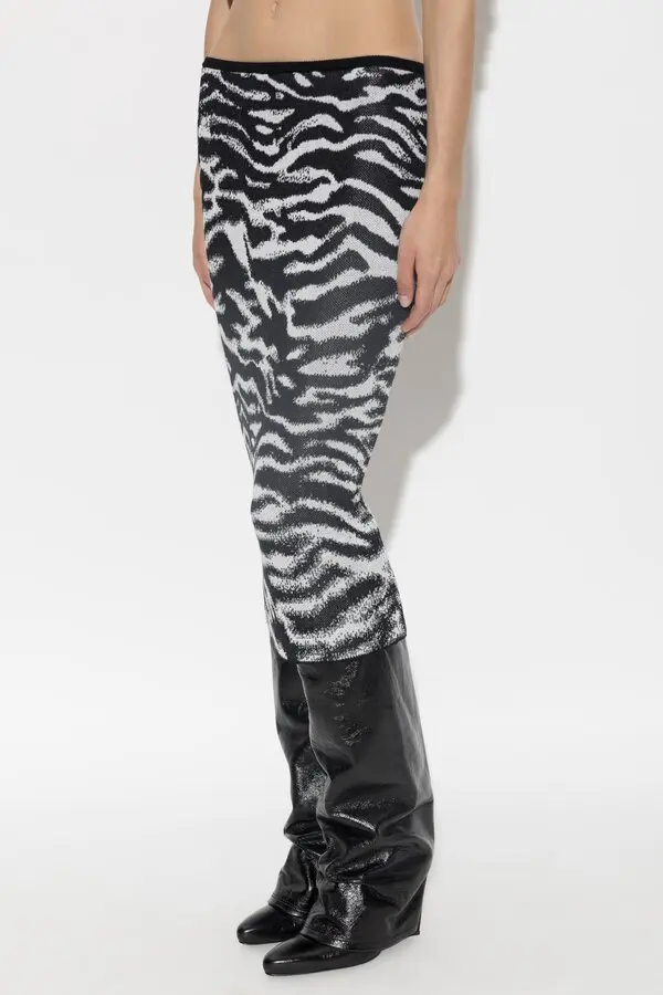 Attico Animal Print Skirt