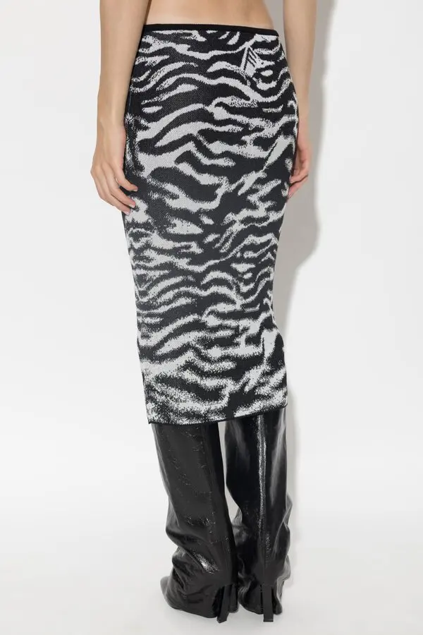 Attico Animal Print Skirt