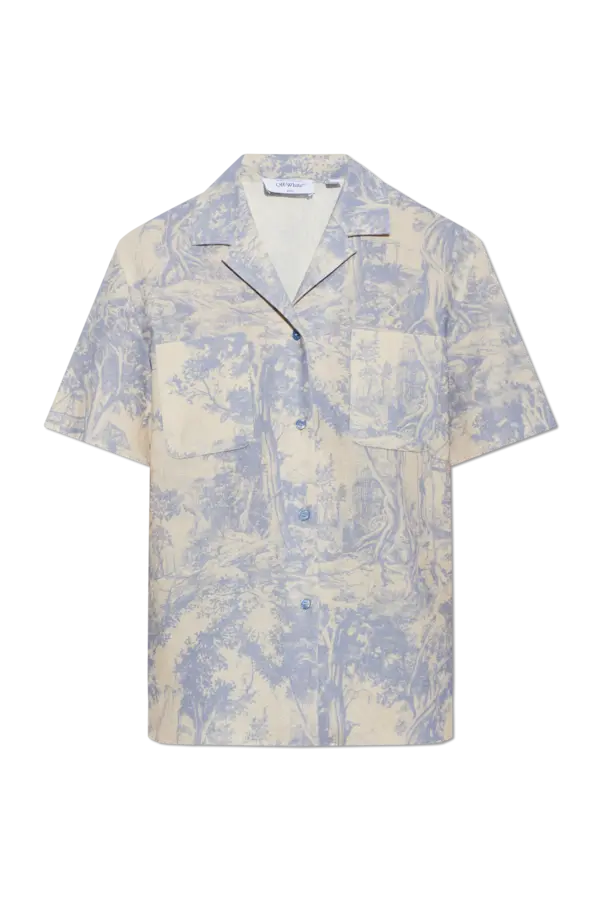 Off-White Shirt With Pockets - Light Blue