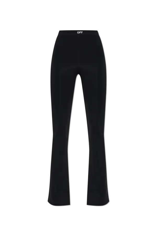 Off-White Flared Leg Pants - Black