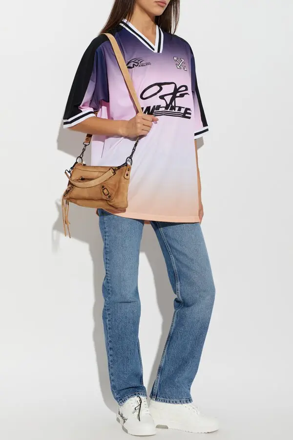 Off-White Oversized V-neck T-shirt