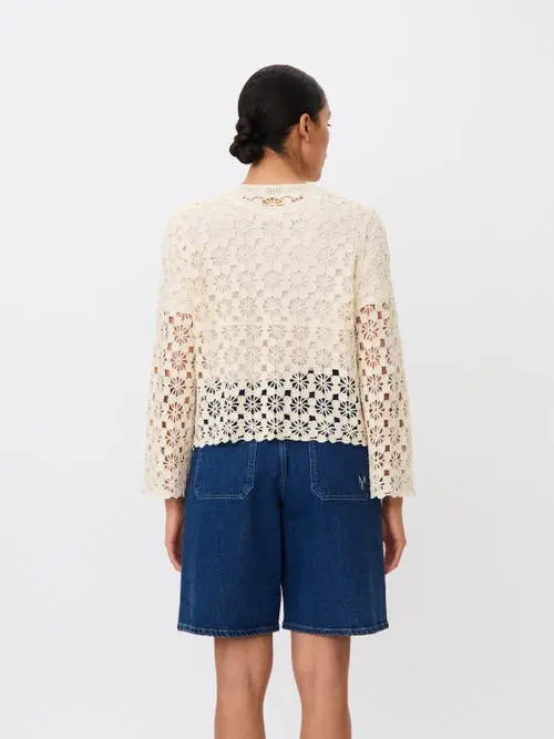 MASAI COPENHAGEN Crochet Floral Cardigan