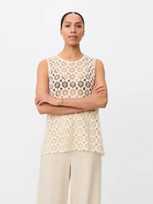 MASAI COPENHAGEN Floral Crochet Sleeveless Top