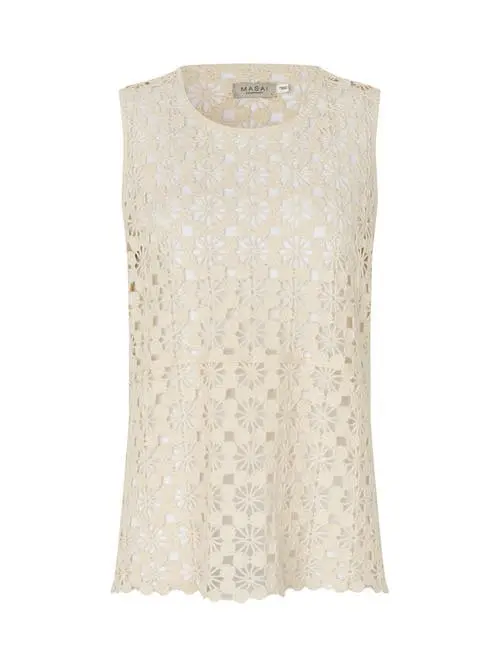 MASAI COPENHAGEN Floral Crochet Sleeveless Top
