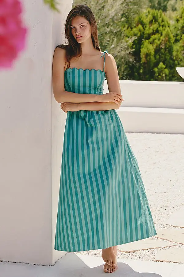 Beach Riot Caprice Midi Dress - Turquoise